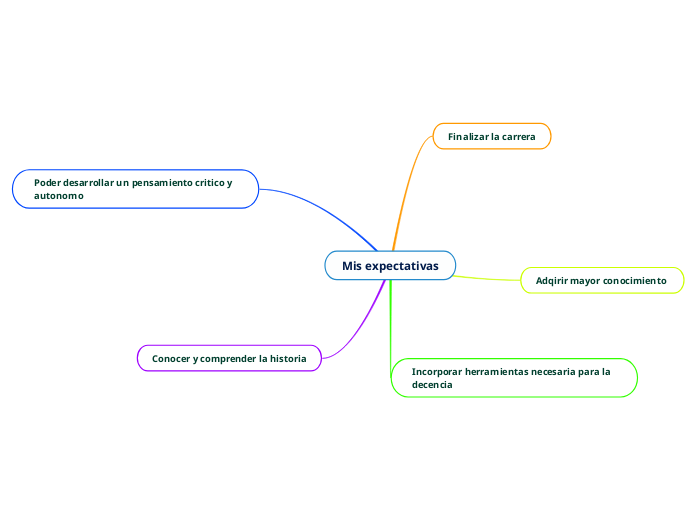 Mis expectativas - Mind Map